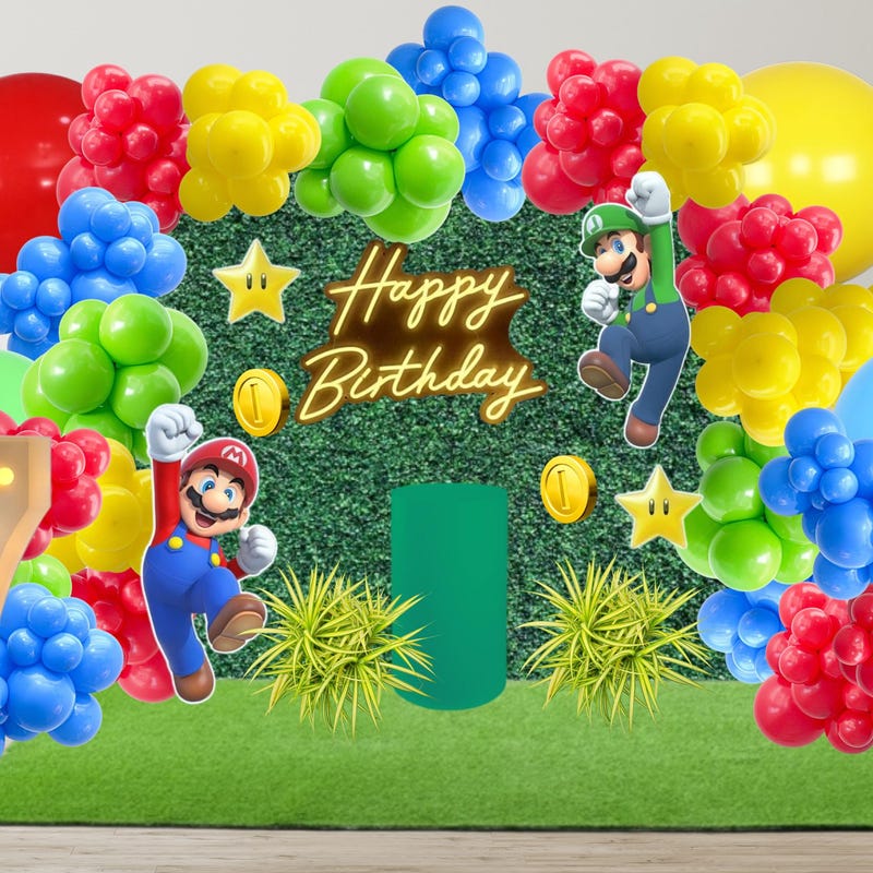 Mario Balloons - Etsy