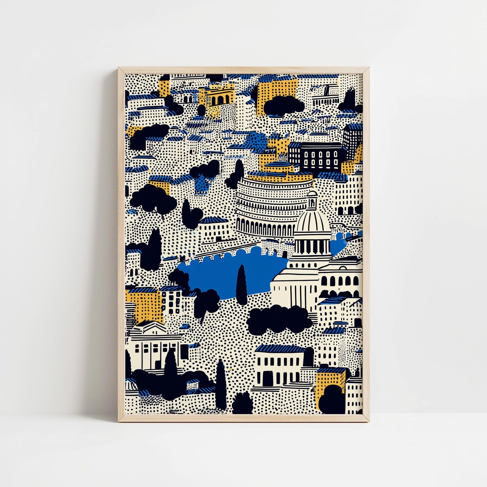 Rome Italy Wall Art Print, Pop Art Modern Poster Travel Gift - Etsy
