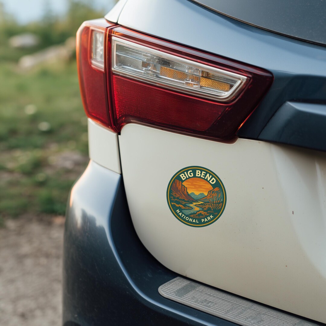 Big Bend National Park Car Sticker, Retro Vinyl Decal Bumper Sticker ...