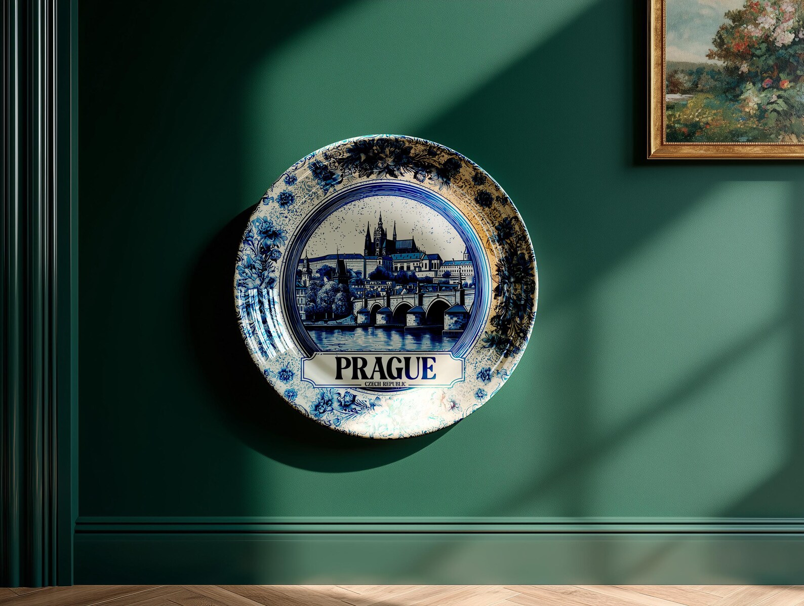 Prague Decorative Plate, Delft Vintage Home Decor Personalized Gift ...