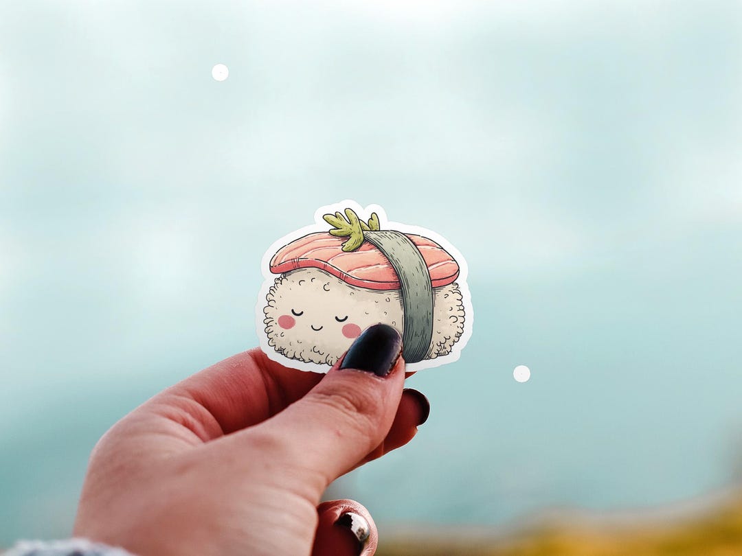 Cute Sushi Kawaii Stickers, Kiss-cut Vinyl Decals, Waterproof Stickers ...