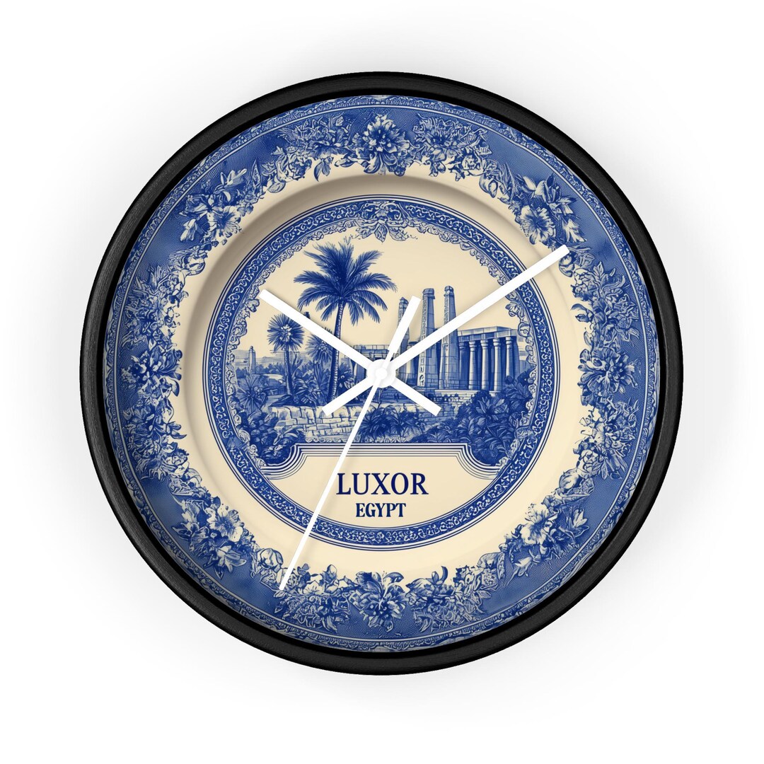 Luxor Egypt Wall Clock, Delf Style Home Decor, Vintage City Travel ...