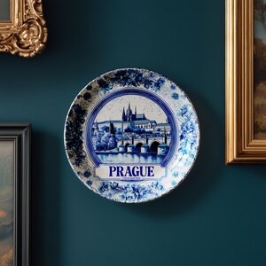 Prague Decorative Plate, Delft Vintage Home Decor Personalized Gift ...