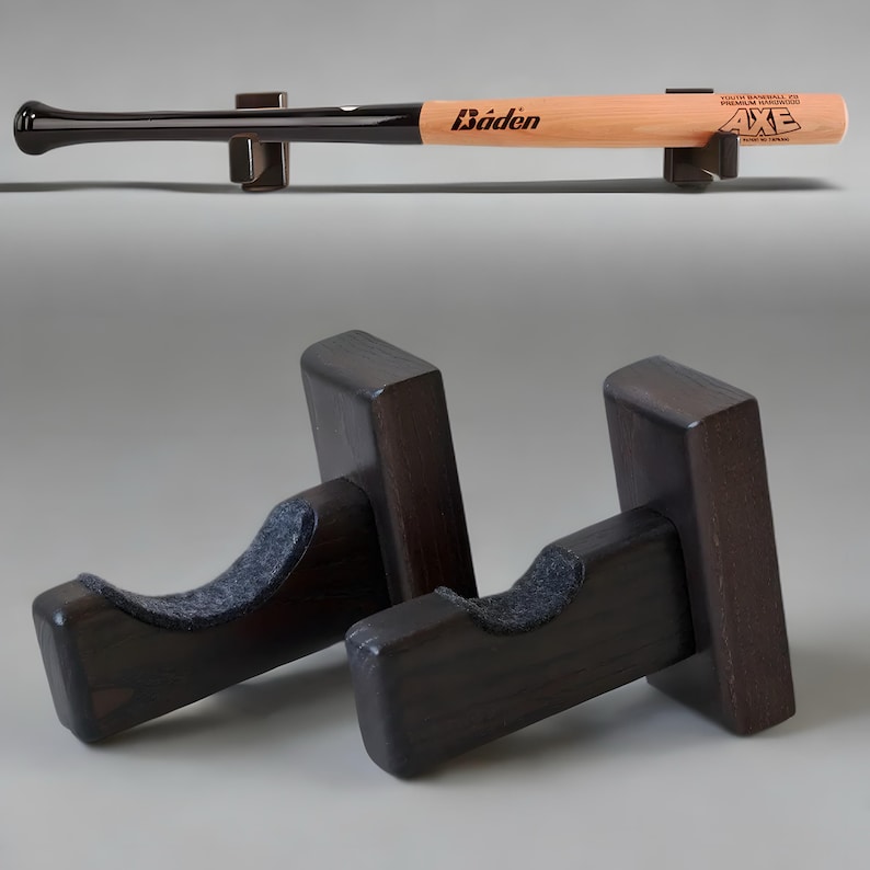Baseball Bat Wall Mount, Baseball Wall Holder, Baseball Bat Holder ...