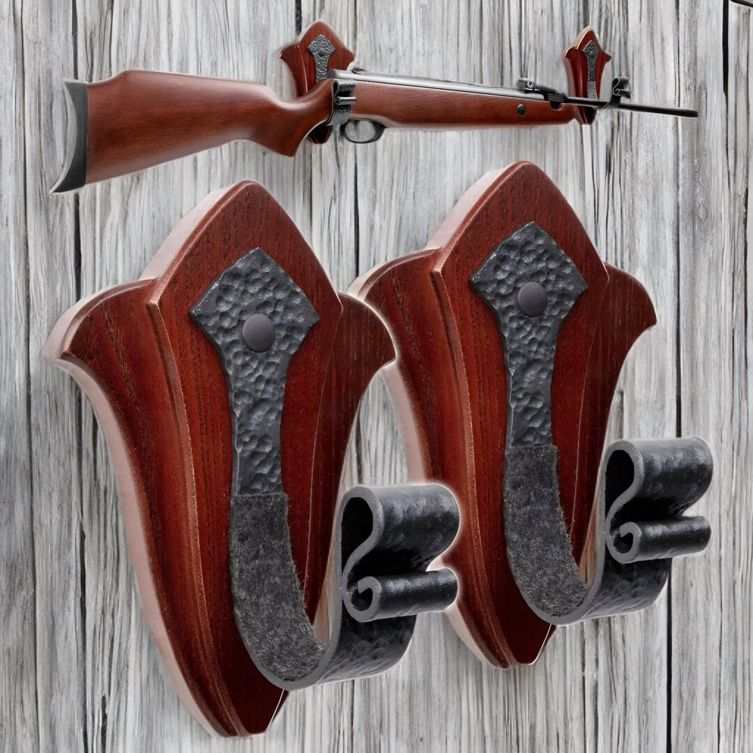 Ash Minimalist Rifle Wall Mount Solid Wood Custom Hunting Display for ...