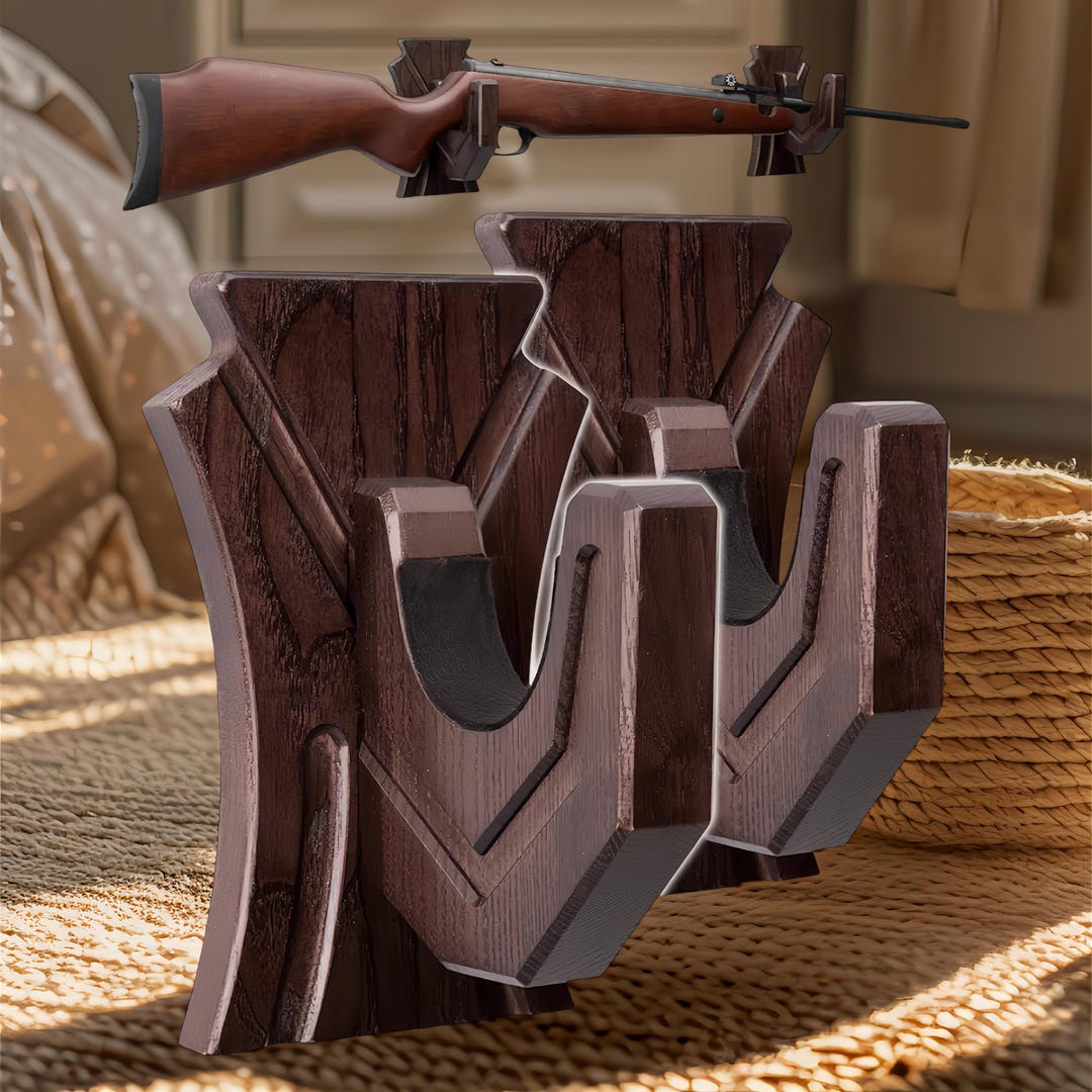 Handmade Gun Rack ~ Wooden Wall Gun Rack ~ Ash Rifle Wall Gun Mount ...