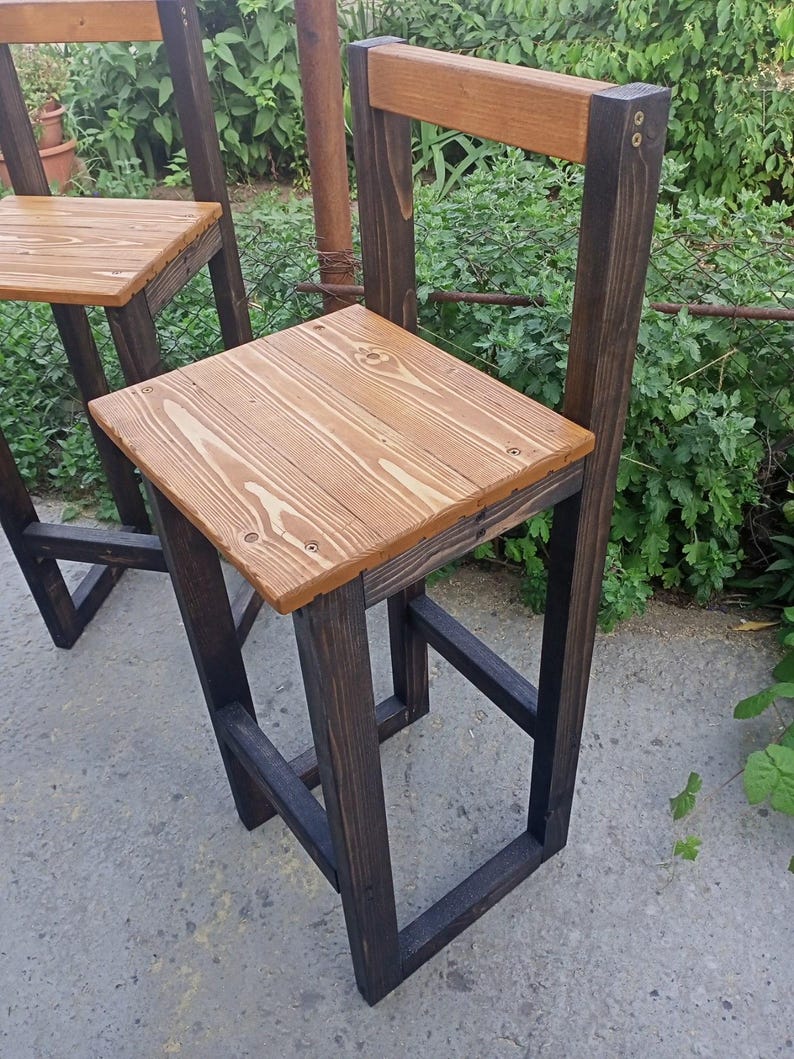 Handmade Pine Folding Stool | Rustic Portable Seating | Wooden ...