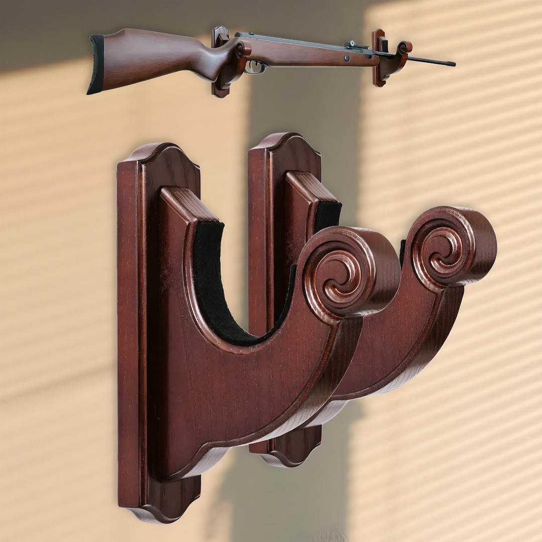 Wooden Wall Gun Rack,ash Rifle Wall Gun Mount Wall Gun Rack Holder ...
