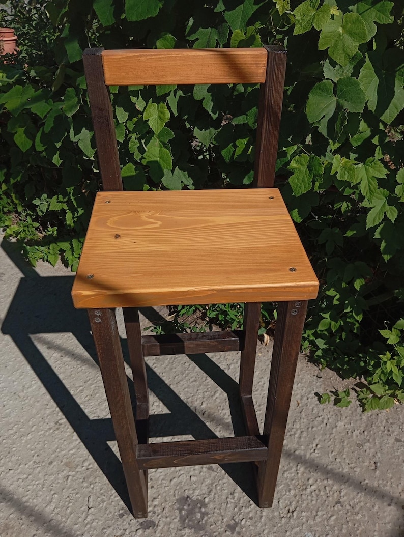 Handmade Pine Folding Stool | Rustic Portable Seating | Wooden ...
