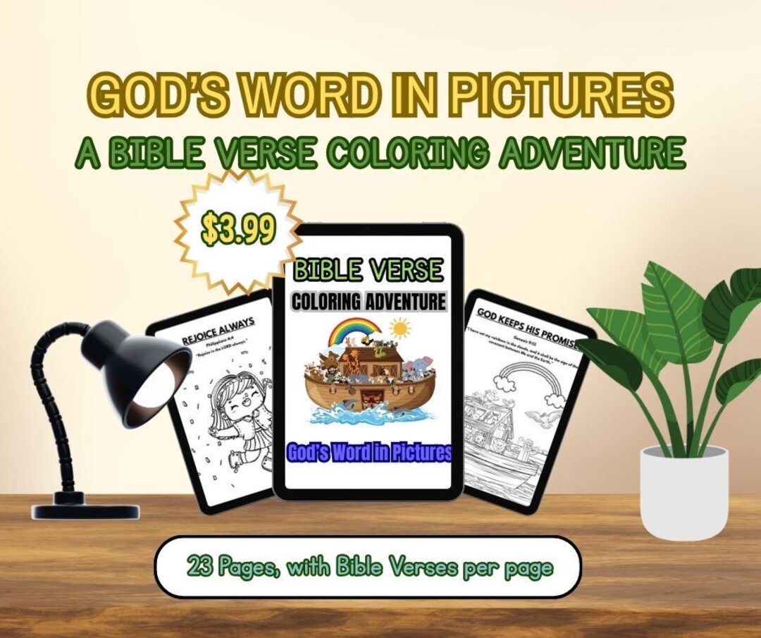 Bible Verse Coloring Pages for Kids Christian Coloring Book Printable ...