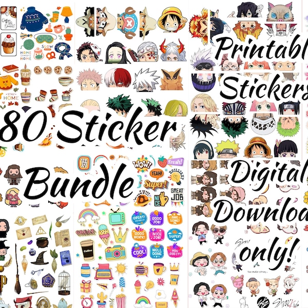 Anime Stickers - Etsy