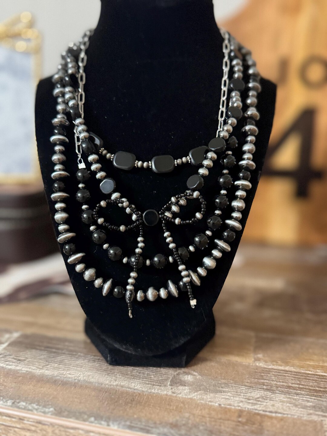 Black Navajo Pearl Stack - Etsy