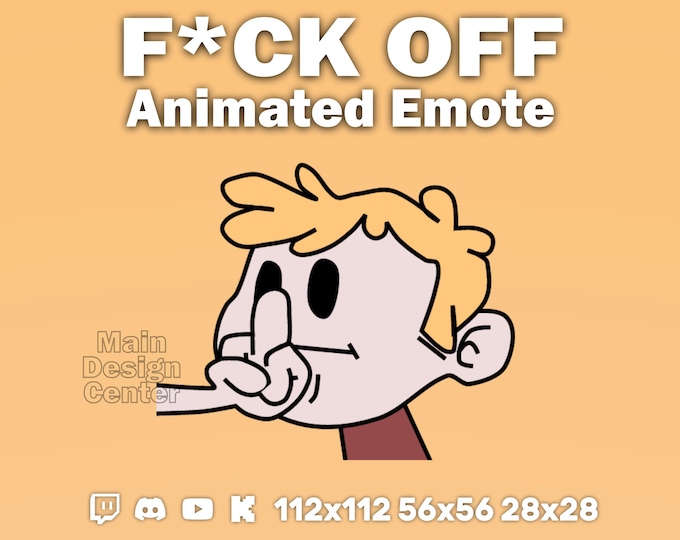 F*ck off Animated Emote · Available for Twitch, Discord, Youtube, Kick ...