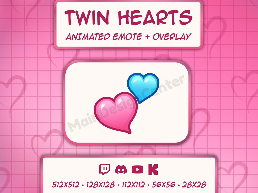 Twin Hearts · Animated Emote · Two Hearts Emoji · Love Emoticon ...