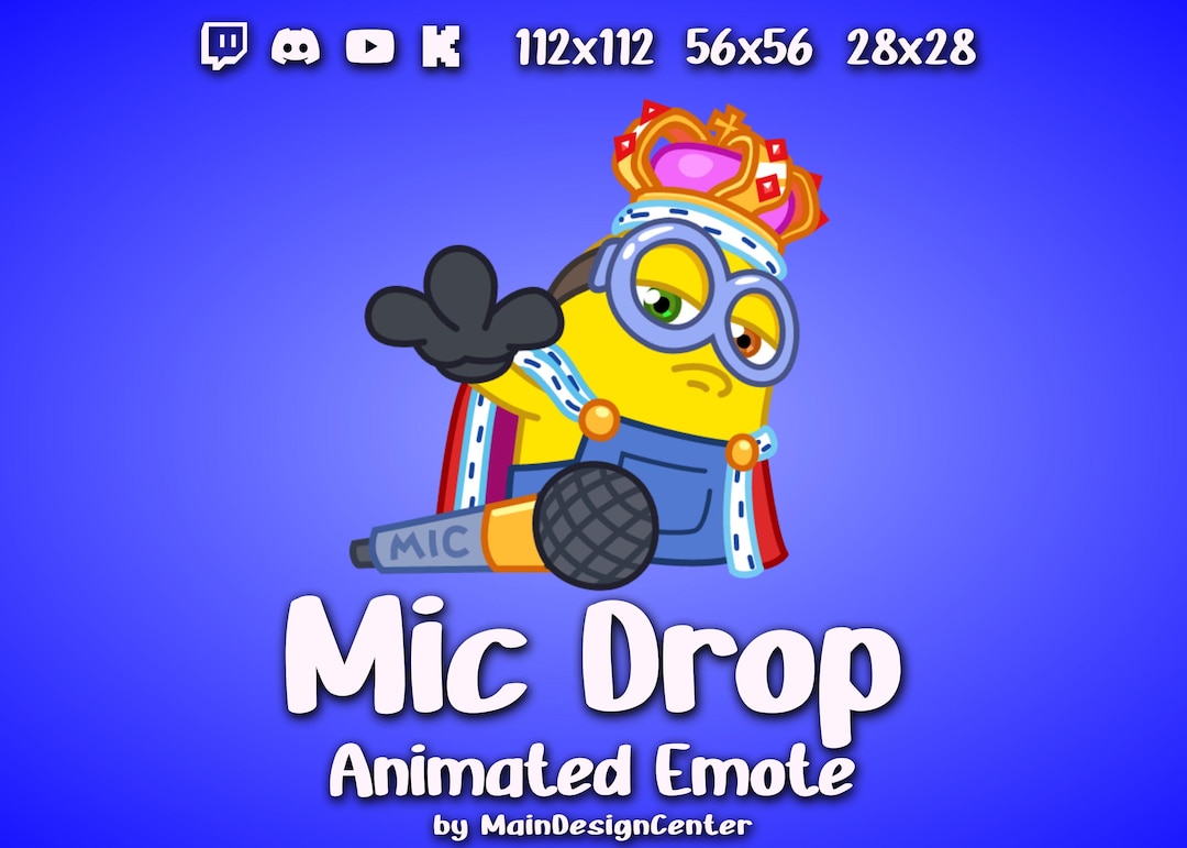 Mic Drop Animated Emote · GIF Chat Emoticon · Twitch, Discord, Youtube ...