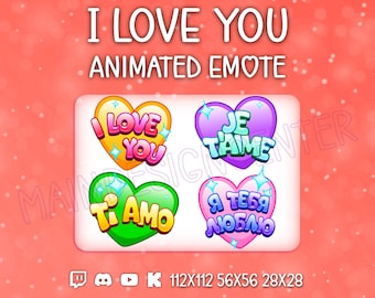 I Love You · Heart Emoji · Animated Emote · Chat Reaction · Twitch ...