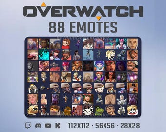 Overwatch Emotes · Animated Chat Emoticons · Discord, Youtube, Kick ...