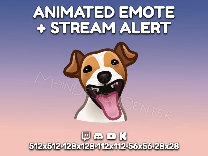 Laughing Dog Animated Emote · Twitch, Discord, Youtube, Kick · Animal ...