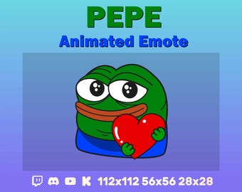 Love Pepe · Animated Emote · GIF Chat Emoticon · Twitch, Discord ...