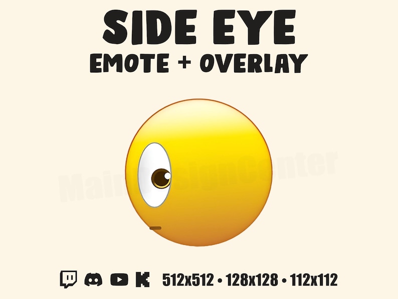 Side Eye Emote · Stream Overlay · Streaming Assets · Meme Emoticon ...