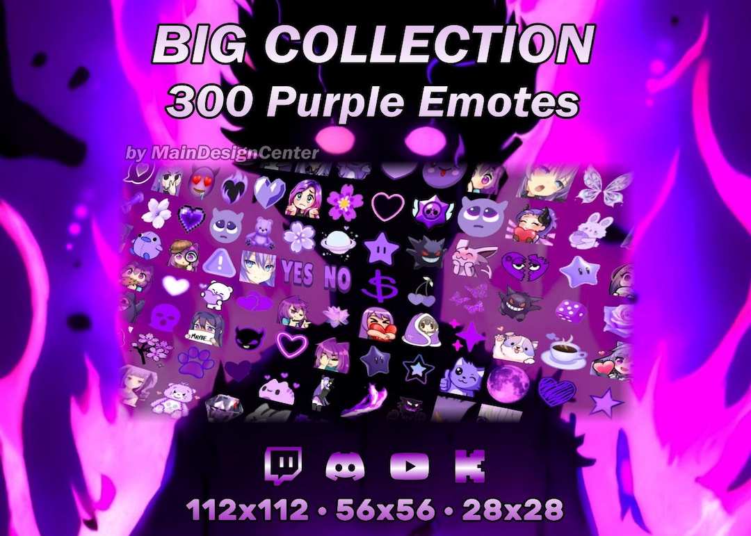 Purple Emotes Collection · Animated and Static · Twitch, Discord ...