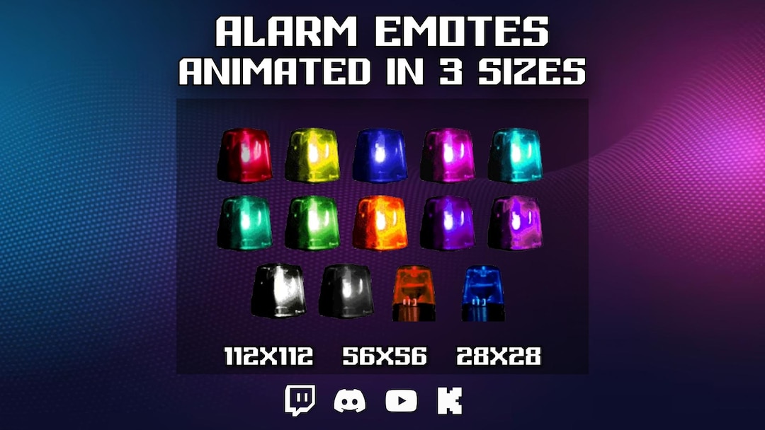 14 Alarm-Emotes · Animierte Emotes · Twitch, Discord, Youtube, Kick ...