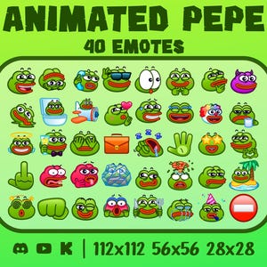 40 Animated Pepe Emotes · Streaming Emoticons · Twitch, Discord ...