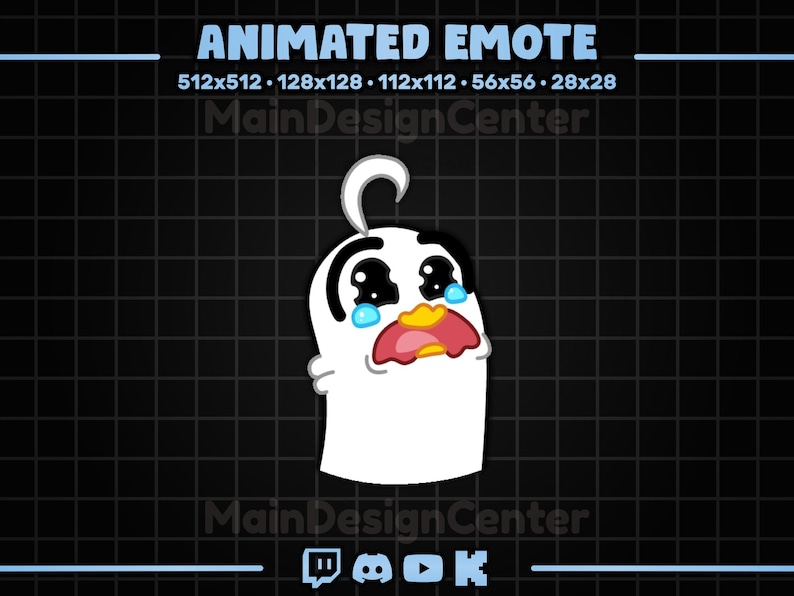 Crying Bird Animated Emote · Seagull Chat Emoji · Twitch, Discord ...