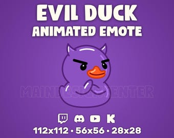 EVIL DUCK · Animated Emote · GIF Chat Emoji · Twitch, Discord, Youtube ...