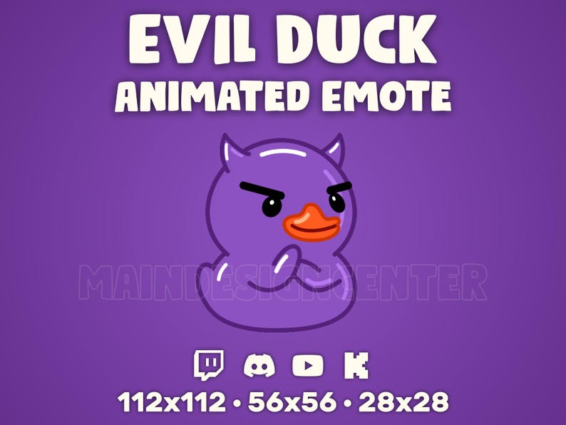 EVIL DUCK · Animated Emote · GIF Chat Emoji · Twitch, Discord, Youtube ...