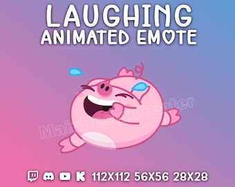 Laughing Pig · Meme Animated Emote · GIF Chat Emoji · Twitch, Discord ...