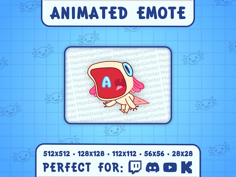 Scream Animated Emote · Screaming Chat Emoji · Angry Axolotl · Twitch ...