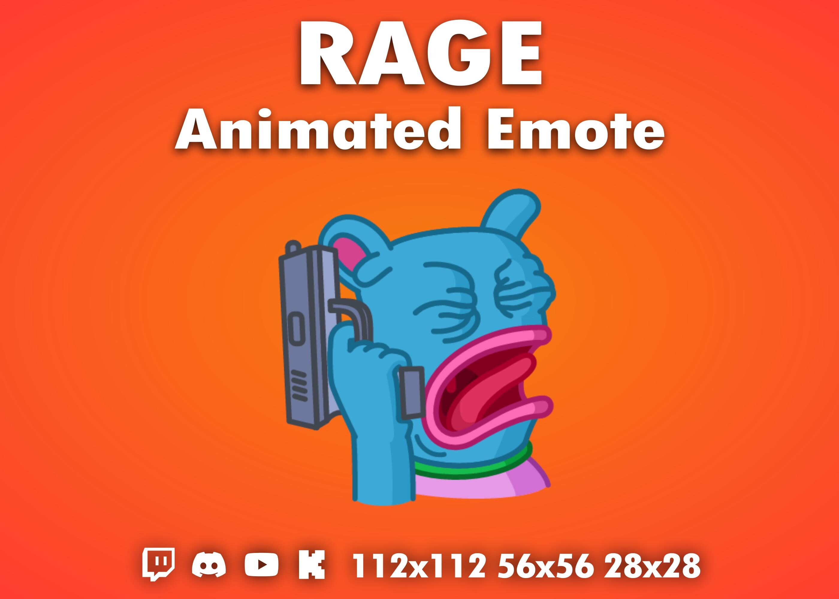 Raging Animated Emote · Meme Reaction · GIF Chat Emoticon · Twitch ...