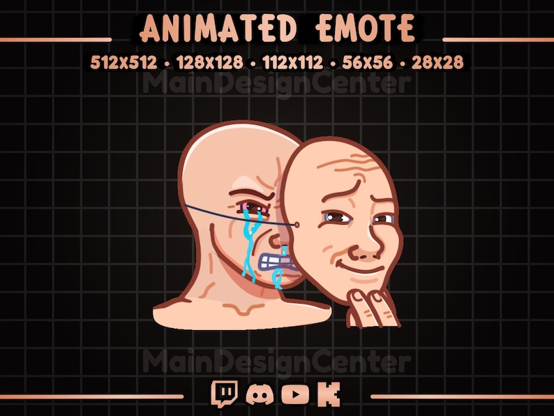 Hiding the Pain · Animated Emote · Meme Chat Emoji · Twitch, Discord ...