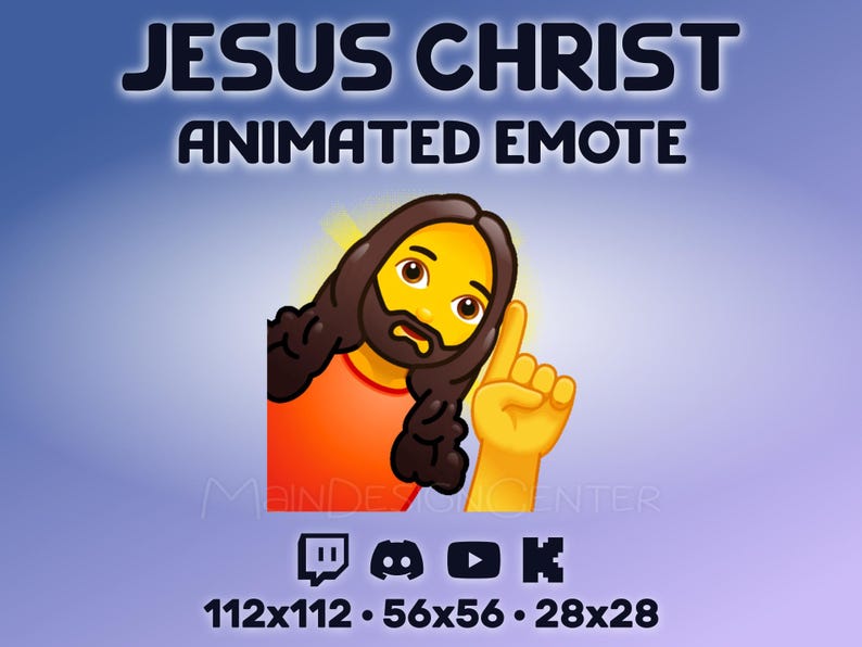 Jesus Christ · Animated Emote · Funny Emoji · Twitch, Discord, Kick ...