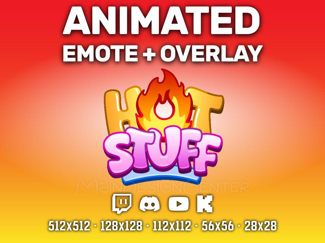 Hot Stuff · Animated Text Emote · Twitch, Discord, Kick, OBS · Funny ...