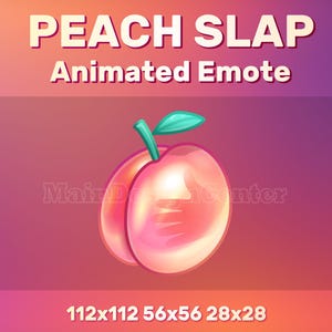 Peach Slap – Fun and Playful Animated Emote · GIF Chat Emoticon ...