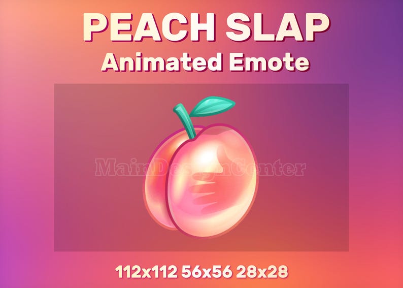 Peach Slap – Fun and Playful Animated Emote · GIF Chat Emoticon ...