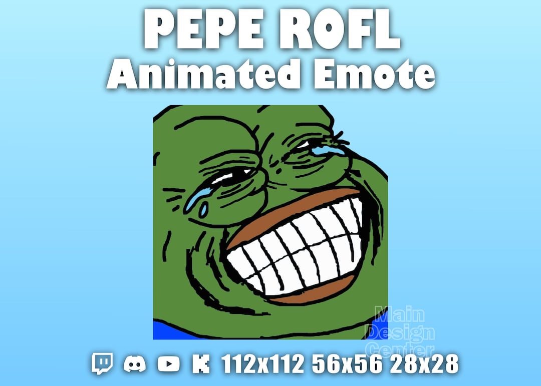 Pepe Rofl · Meme Animated Emote · GIF Chat Emoticon · Twitch, Discord ...