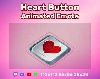 Heart Button · Animated Love Emote · Twitch, Discord, Youtube, Kick ...