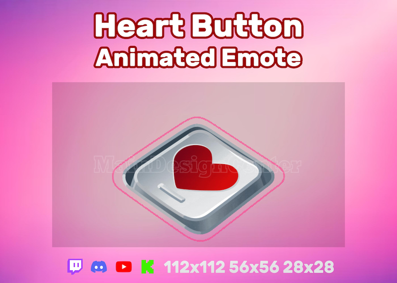 Heart Button · Animated Love Emote · Twitch, Discord, Youtube, Kick ...