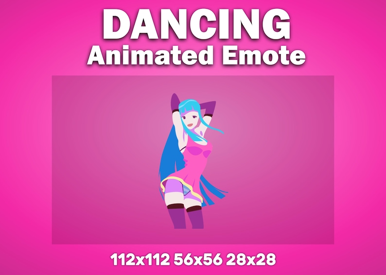 Flirty Dancing Anime Girl · Animated Emote · Chat Emoticon · Discord ...