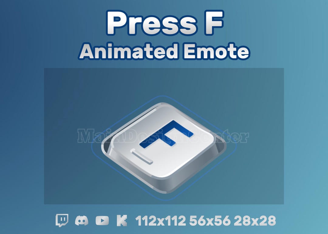 Press F Button · Animated Emote · Twitch, Discord, Youtube, Kick ...