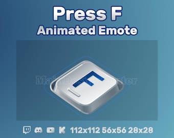Press F Button · Animated Emote · Twitch, Discord, Youtube, Kick ...