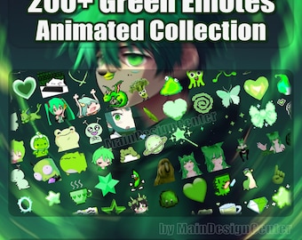 Green Emotes Collection Animated Emoji Twitch, Discord, Youtube, Kick ...