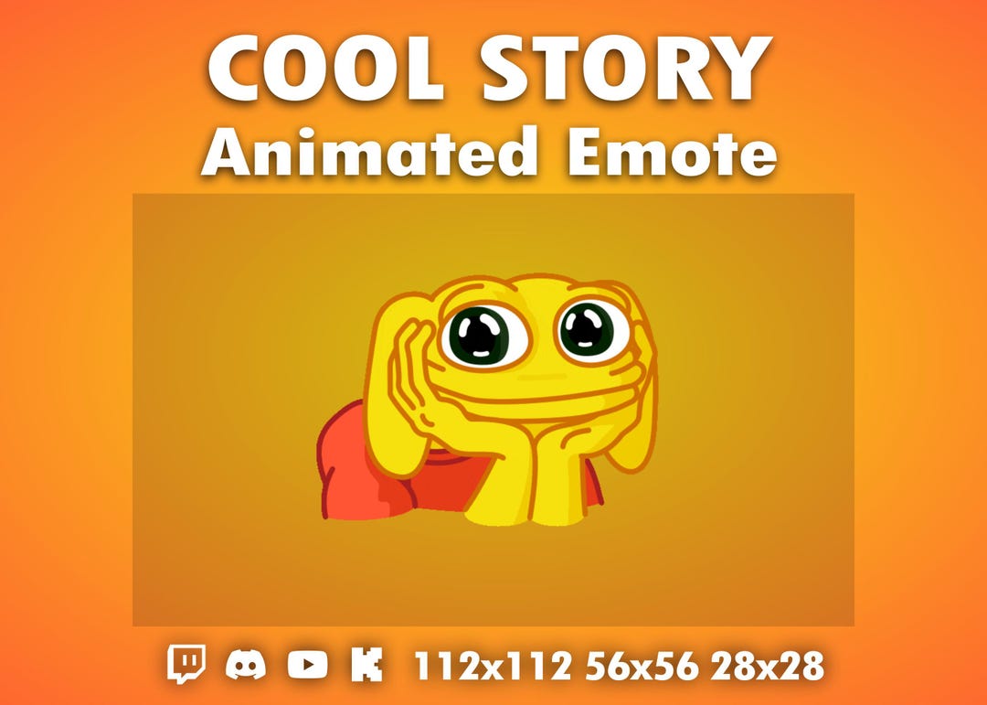 Cool Story Bro Meme Animated Emote GIF Chat Emoticon Twitch, Discord ...