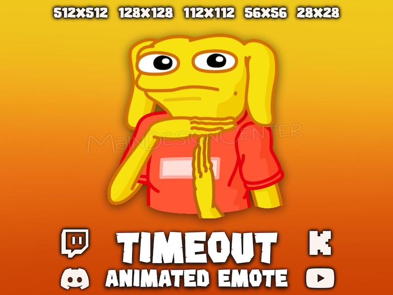 Timeout Animated Emote · Stop Emoji · Twitch, Discord, Youtube, Kick ...