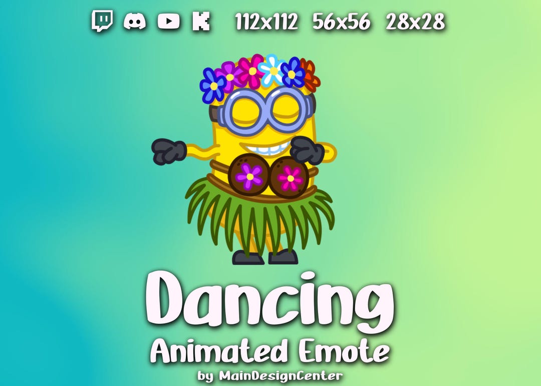 Dancing Minion · Animated Emote · GIF Chat Emoticon · Twitch, Discord ...