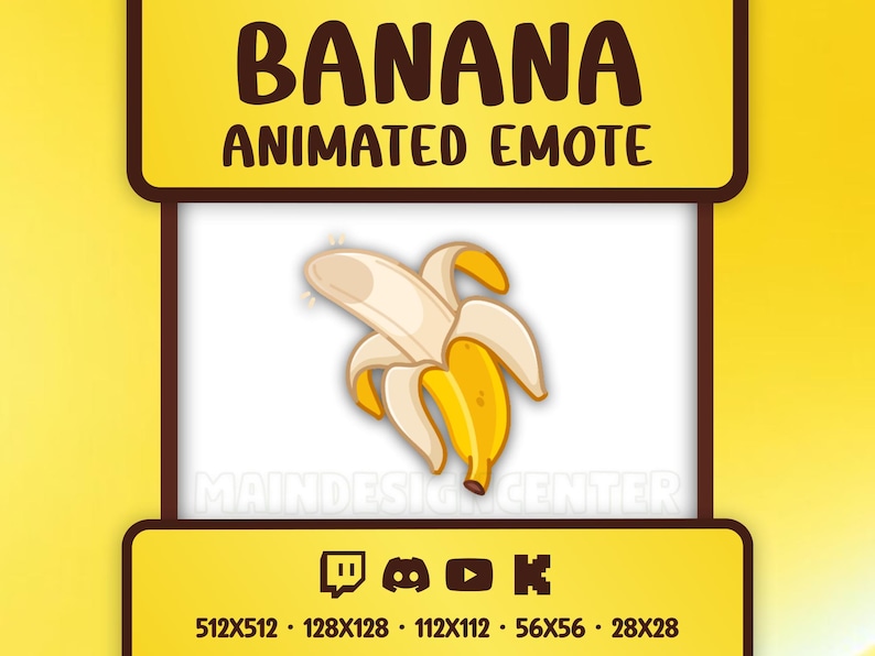 Banana Animated Emote · Horny Emoji · Twitch, Discord, Youtube, Kick ...