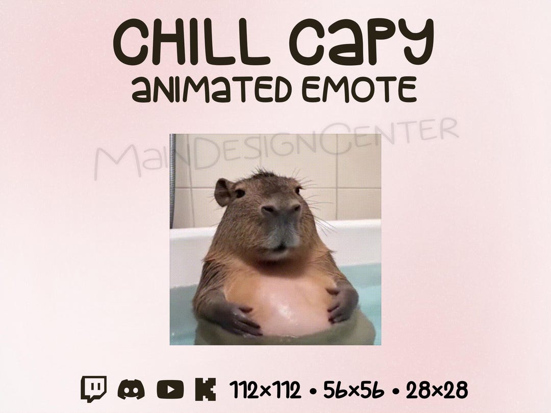 Chill Capy · Animated Emote · Twitch, Discord, Youtube, Kick ...